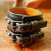 Brown Leather Wrist Cuff : Traditional American COWBOY Rockstar Style ...