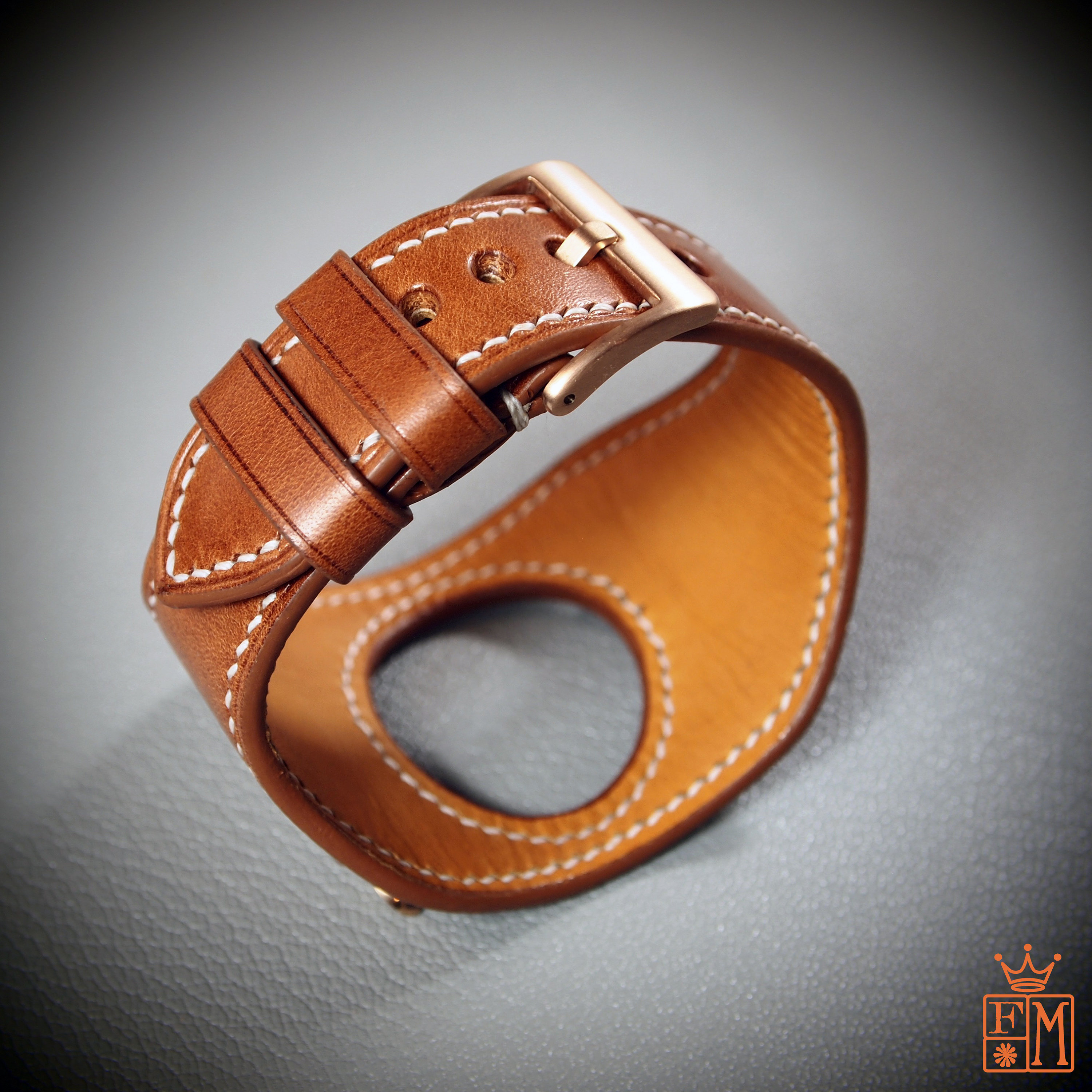 Handmade Whiskey Leather Apple Watch Band: Vegetable Tanned, New York ...