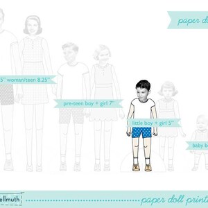 LITTLE BOY Paper Doll Set - Easy for You to Customize With Your Own ...