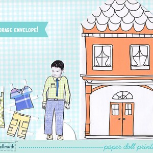 LITTLE BOY Paper Doll Set - Easy for You to Customize With Your Own ...
