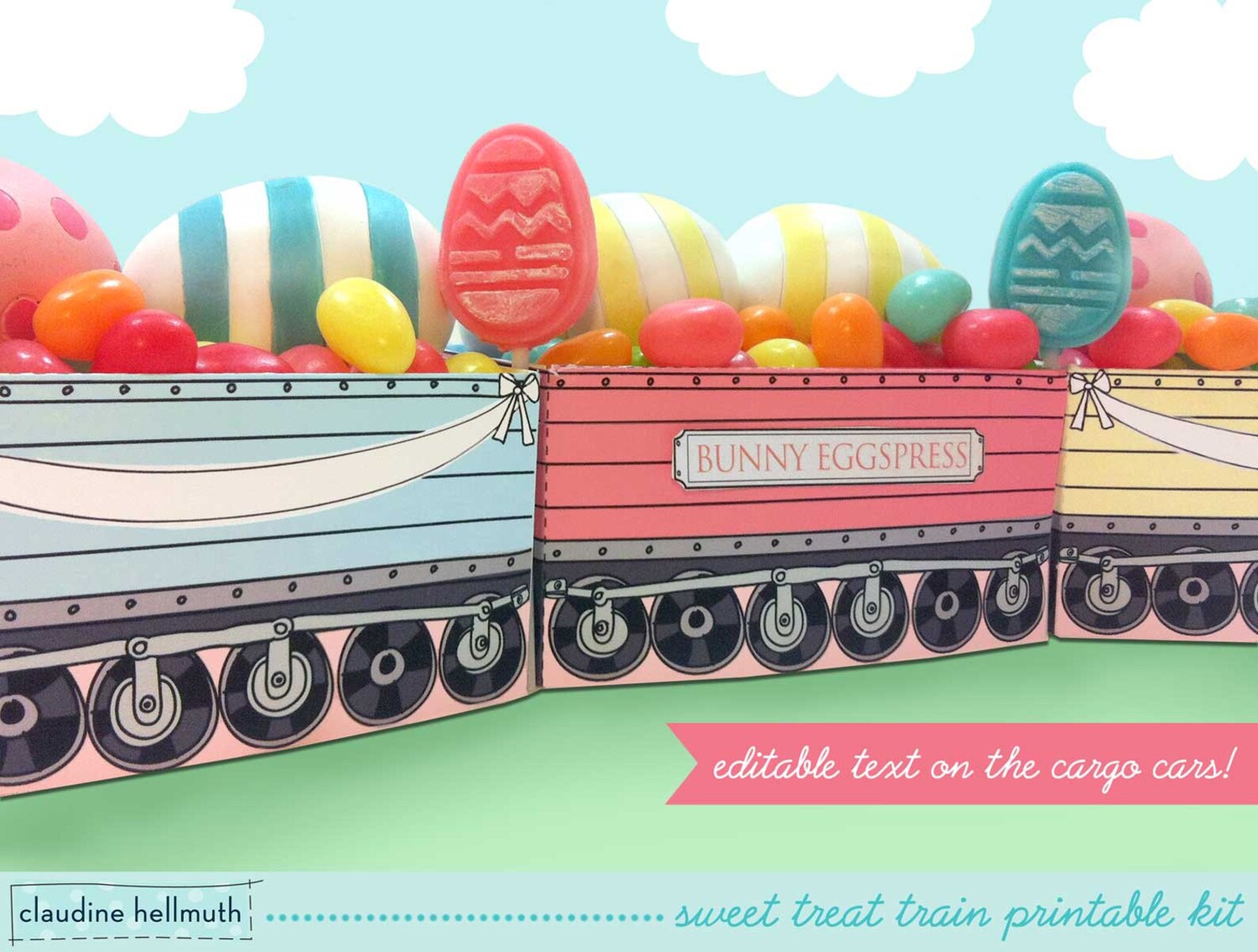 Sweet Treat Train Set - Party Centerpiece and Favor Box, Holds Cupcakes ...