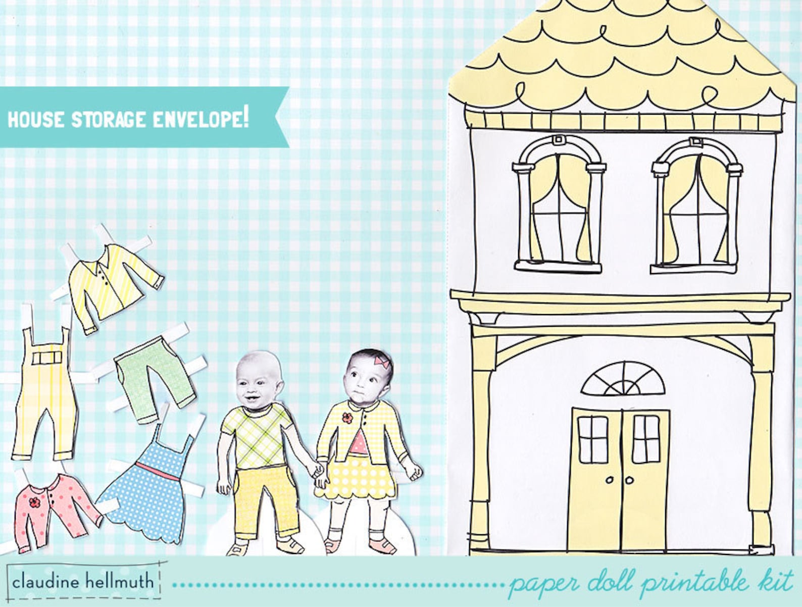 BABY Paper Doll Set Easy for You to Customize With Your Own - Etsy