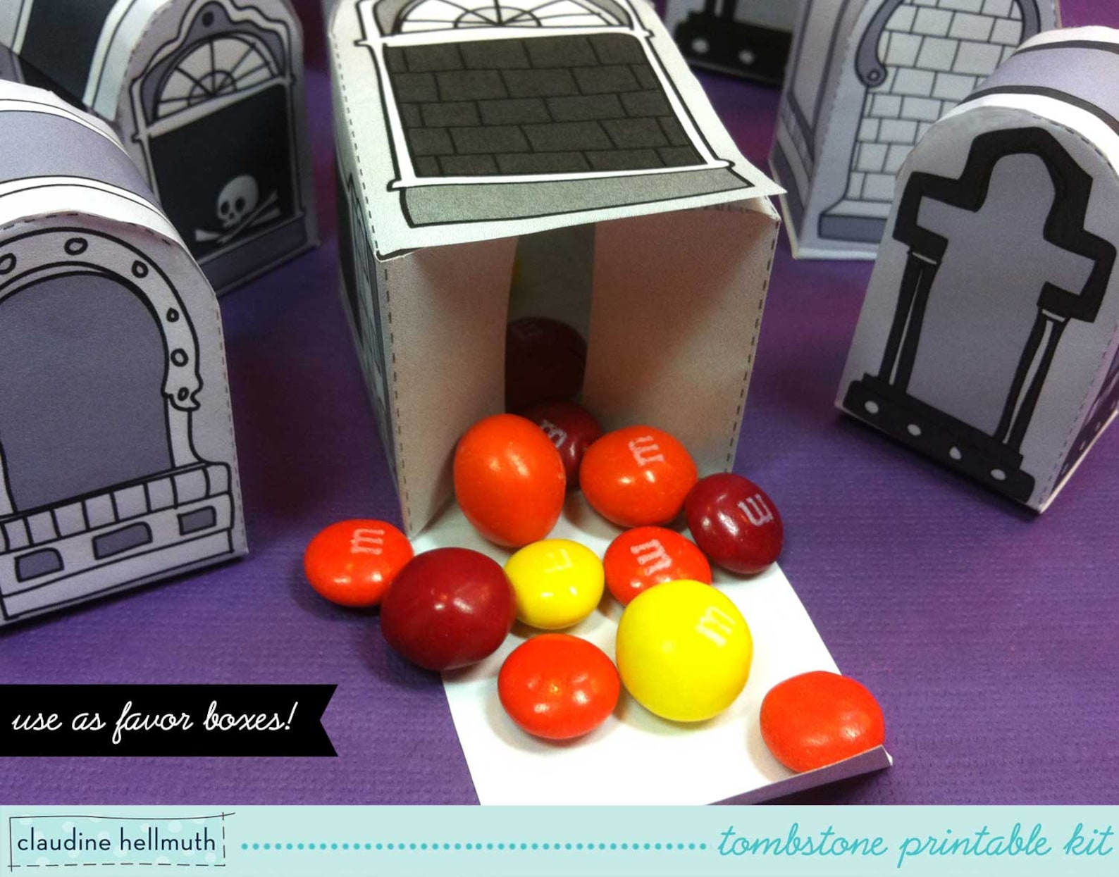 Halloween Tombstones Candy Box Party Favor Box & Place - Etsy UK