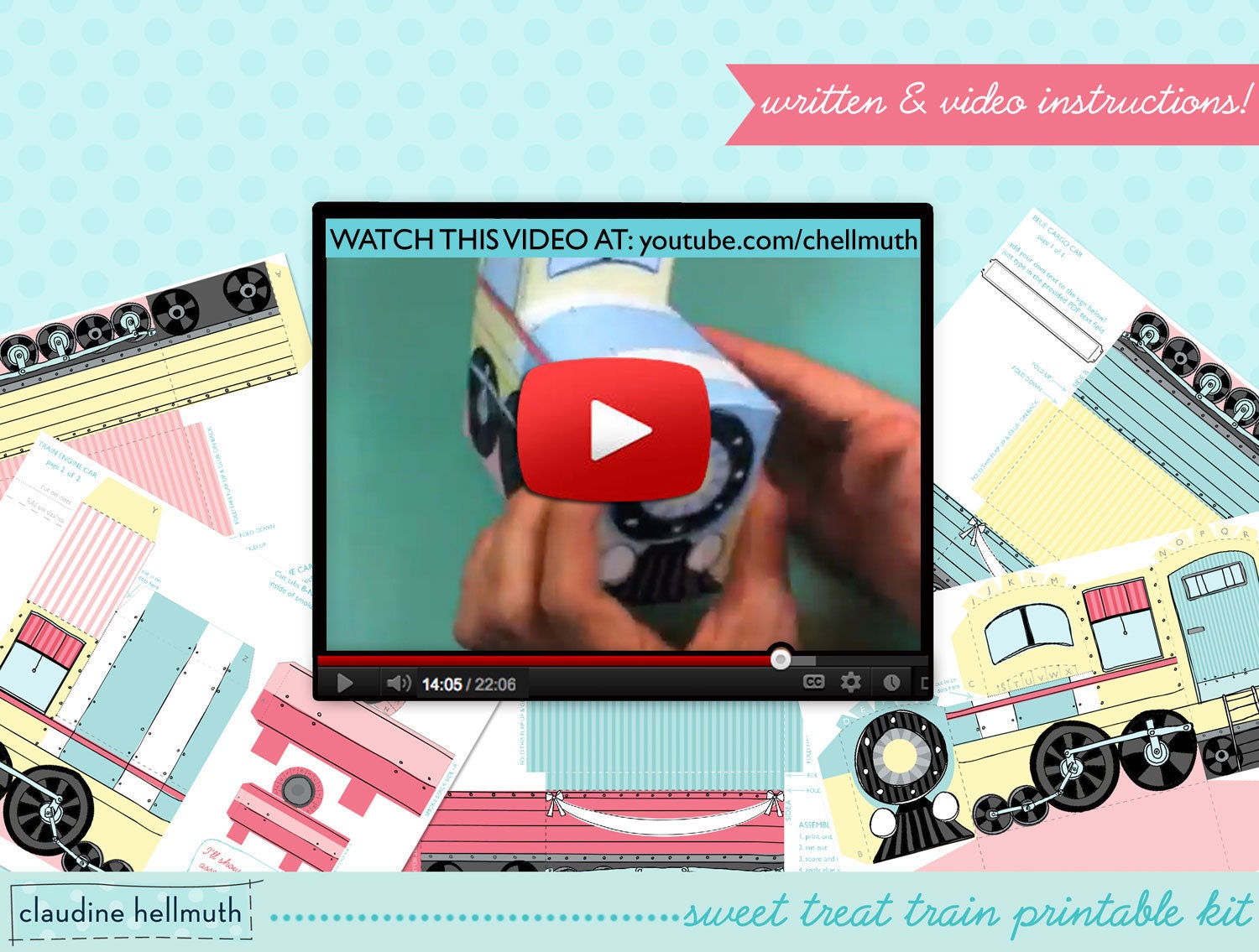 Sweet Treat Train Set - Party Centerpiece and Favor Box, Holds Cupcakes ...