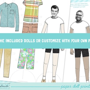 MAN Paper Doll Set - Easy for You to Customize With Your Own Photos ...