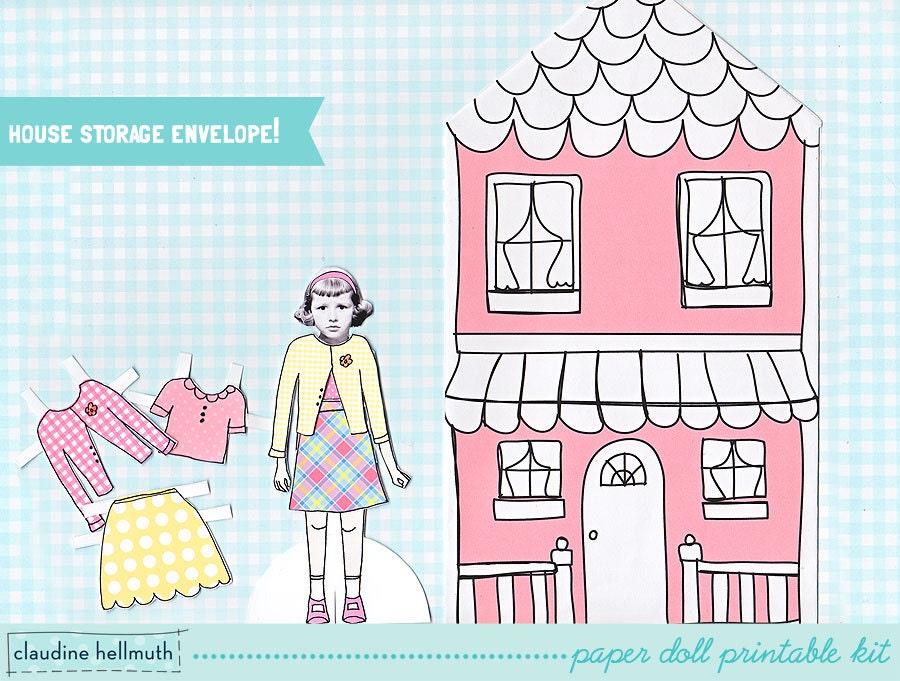 LITTLE GIRL Paper Doll Set - Easy for You to Customize With Your Own ...