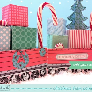 Christmas Train Set - Favor Box and Party Centerpiece, Holds Candy ...