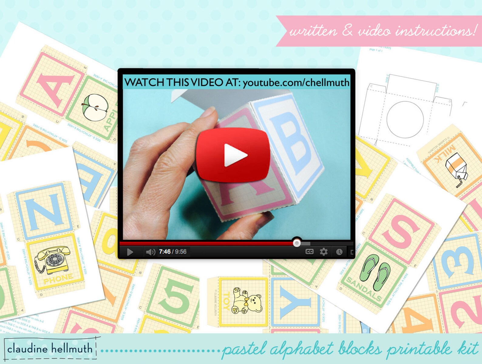 Pastel Alphabet Blocks Mini Cupcake Favor Boxes - Baby Shower, Back to ...