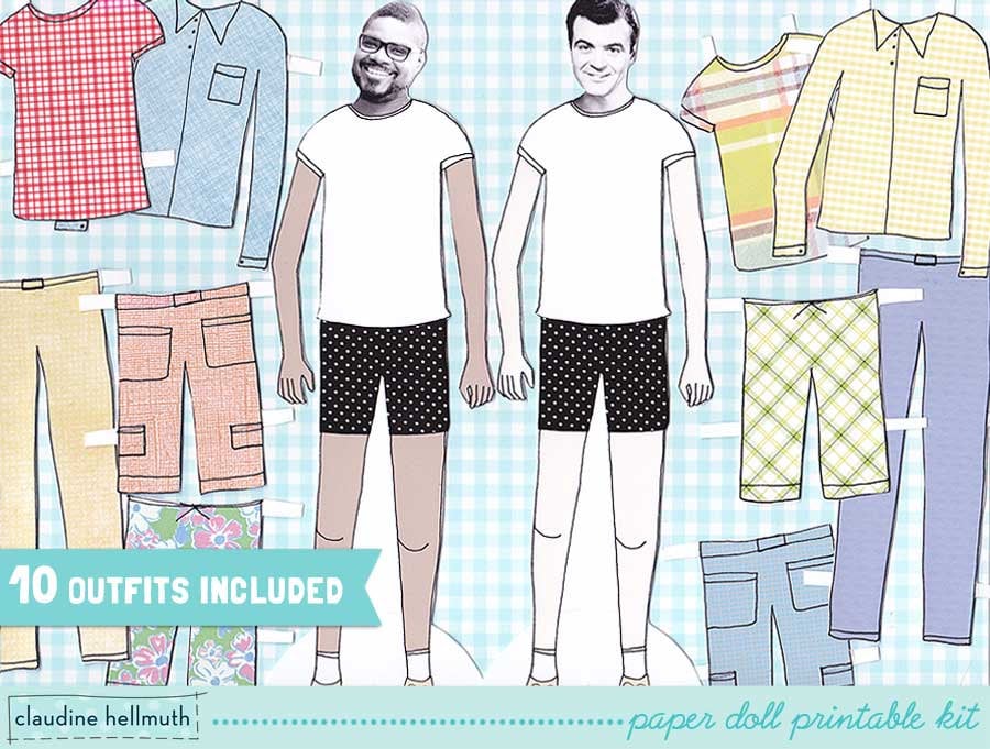 MAN Paper Doll Set Easy for You to Customize With Your Own - Etsy