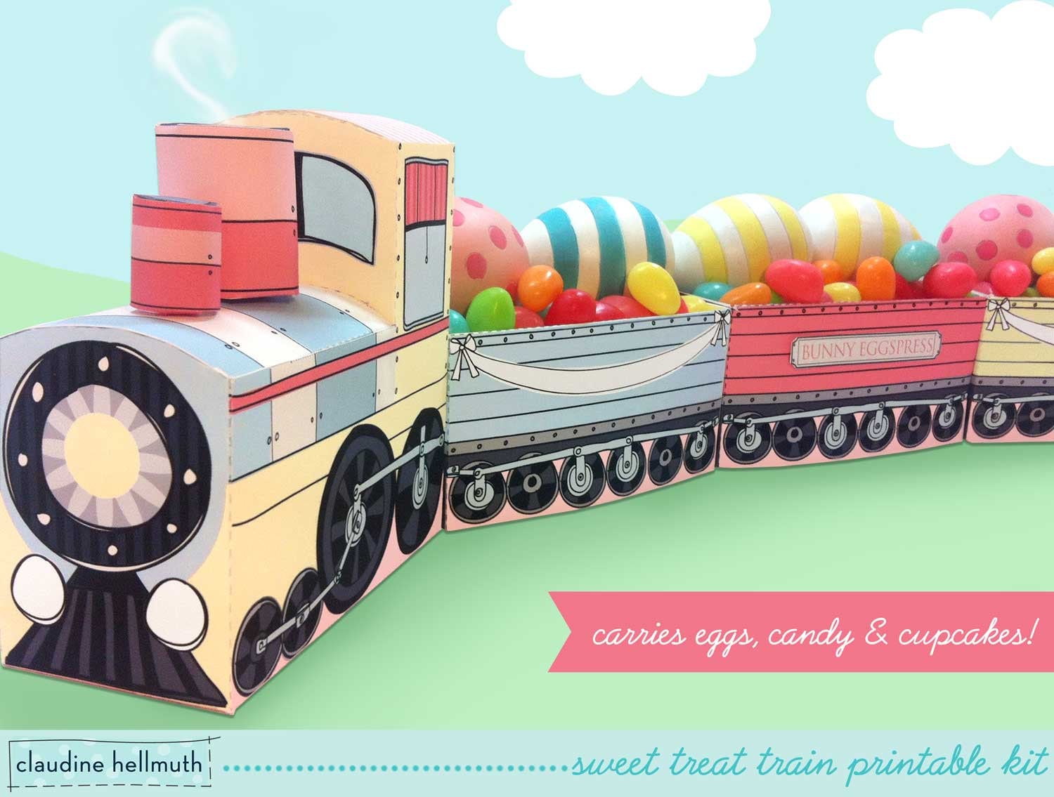 Sweet Treat Train Set - Party Centerpiece and Favor Box, Holds Cupcakes ...