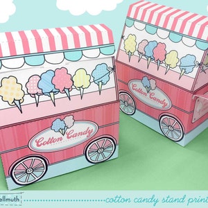 Cotton Candy Stand - Party Favor, Candy and Treat Boxes, Gift Card ...