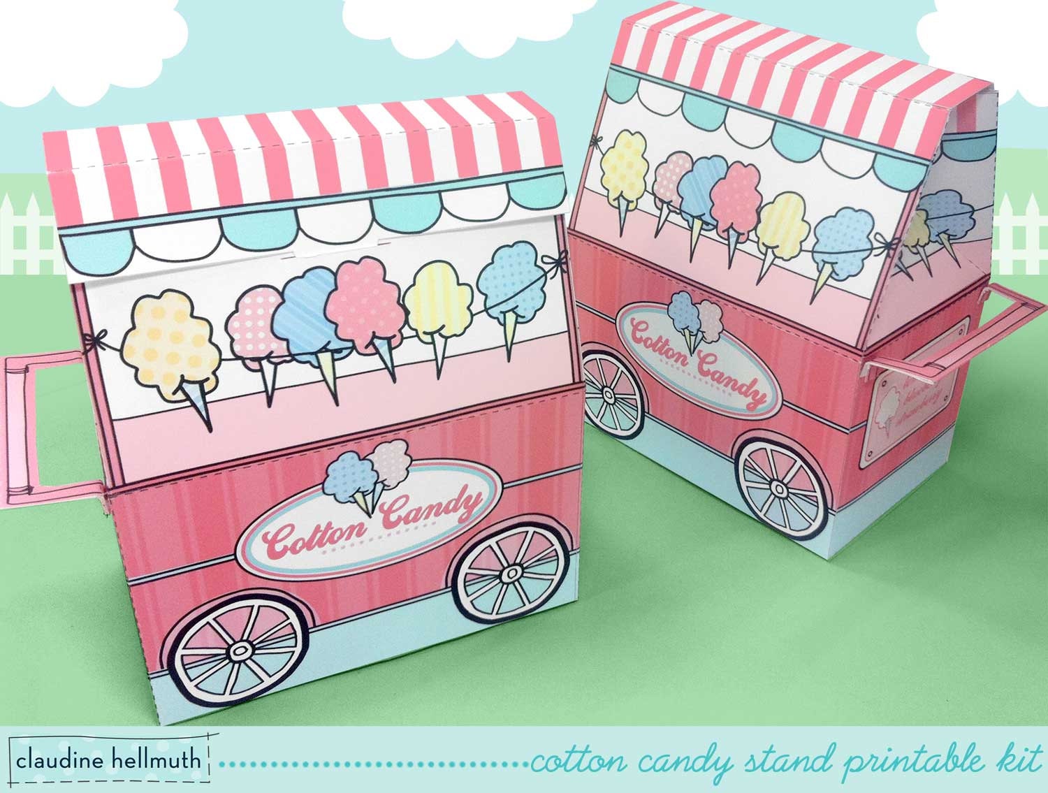 Cotton Candy Stand Party Favor Candy and Treat Boxes Gift | Etsy