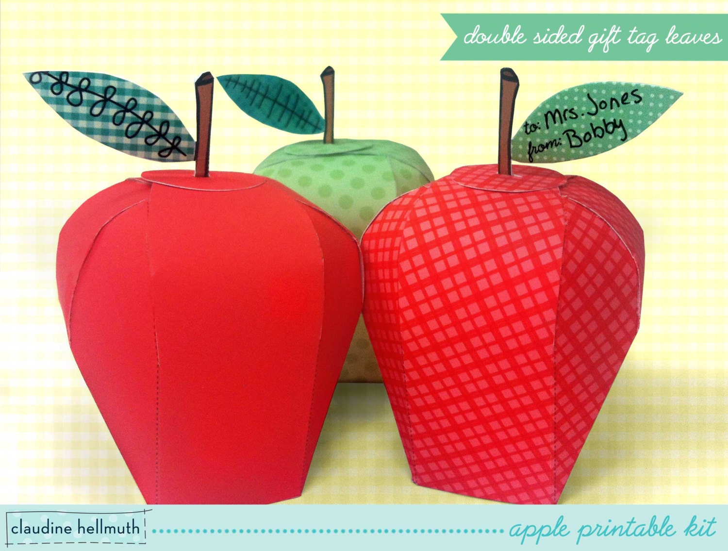 Apple Candy Box Kit - Party Favors, Teacher Gifts, Back to School, Rosh ...