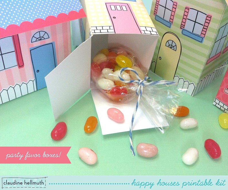 Happy Houses Candy Gift Boxes Party Favor Boxes - Etsy