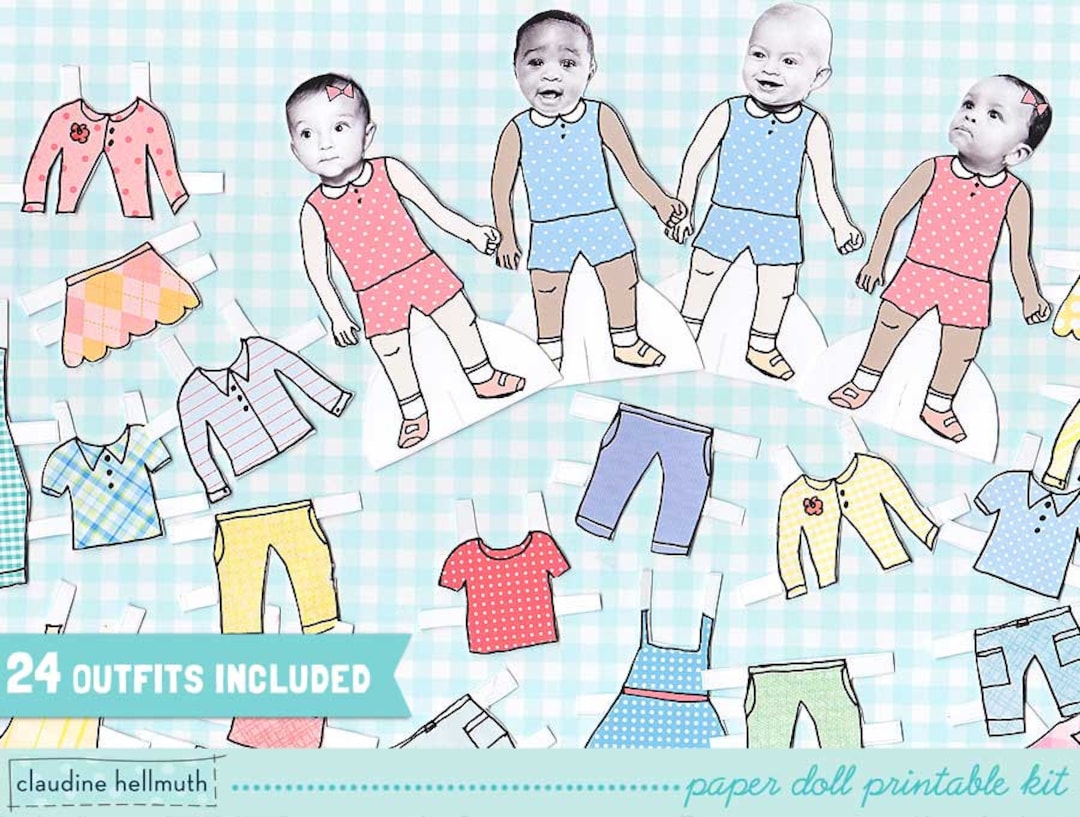 BABY Paper Doll Set Easy for You to Customize With Your Own Photos ...