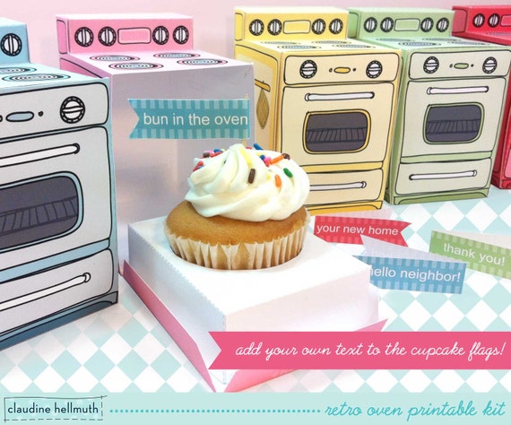 Cupcake Oven Box Template