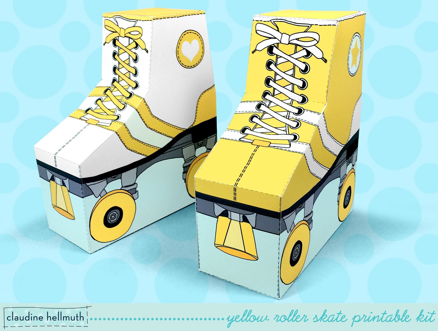 Yellow Roller Skates Favor Boxes Fit Gift Cards Candy - Etsy