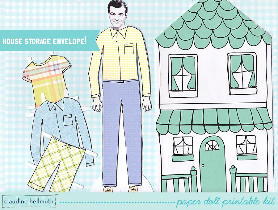 MAN Paper Doll Set - Easy for You to Customize With Your Own Photos ...