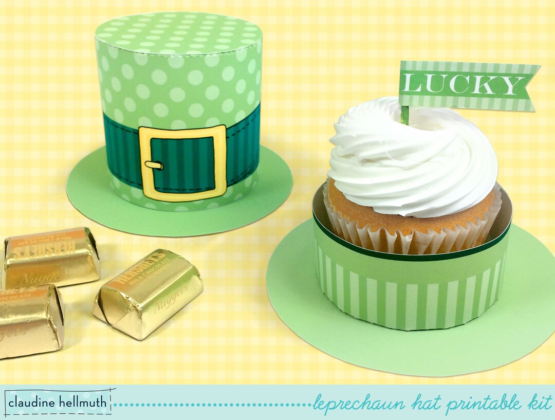 Leprechaun Hat - Cupcake Box Holds Candy and Treats, St. Patrick's Day ...