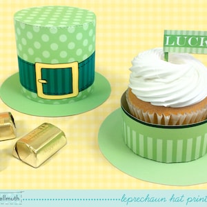 Leprechaun Hat - Cupcake Box Holds Candy and Treats, St. Patrick's Day ...
