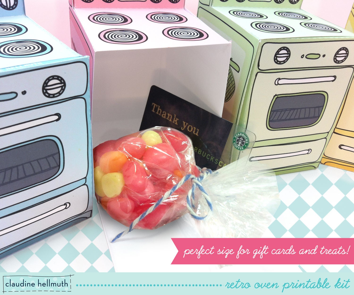 Retro Oven Cupcake Box Cookie Candy Treat and Party Favor | Etsy