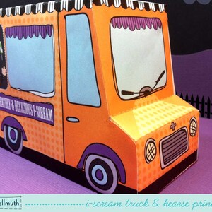 Halloween Candy Box I-scream Truck & Hearse - Candy Favor Boxes, Gift ...