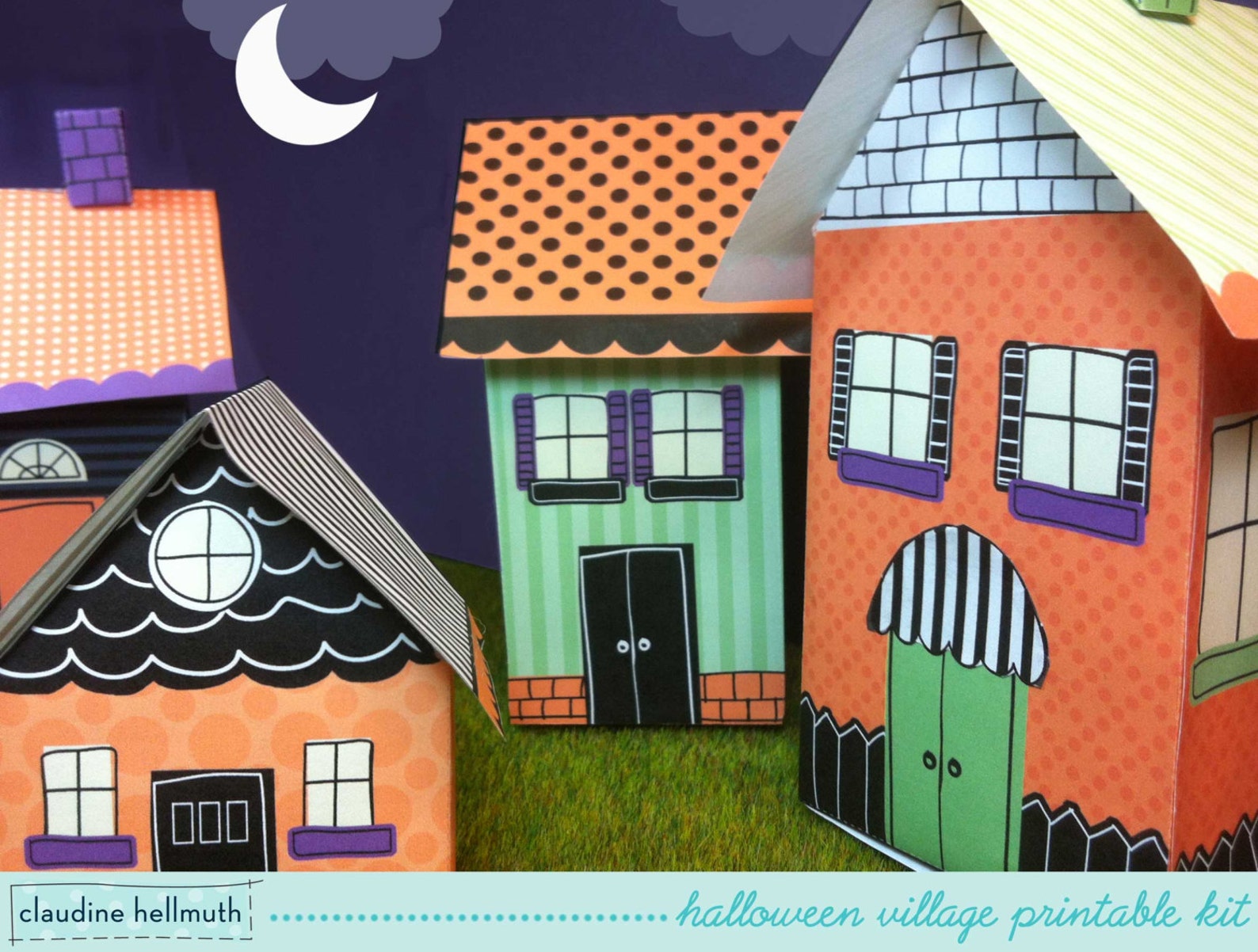Halloween Village - Candy Boxes, Gift Card Box, Luminaries, Party Favor ...