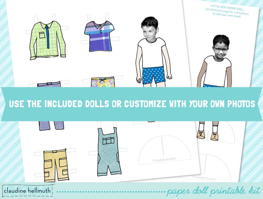 LITTLE BOY Paper Doll Set Easy for You to Customize With - Etsy Canada