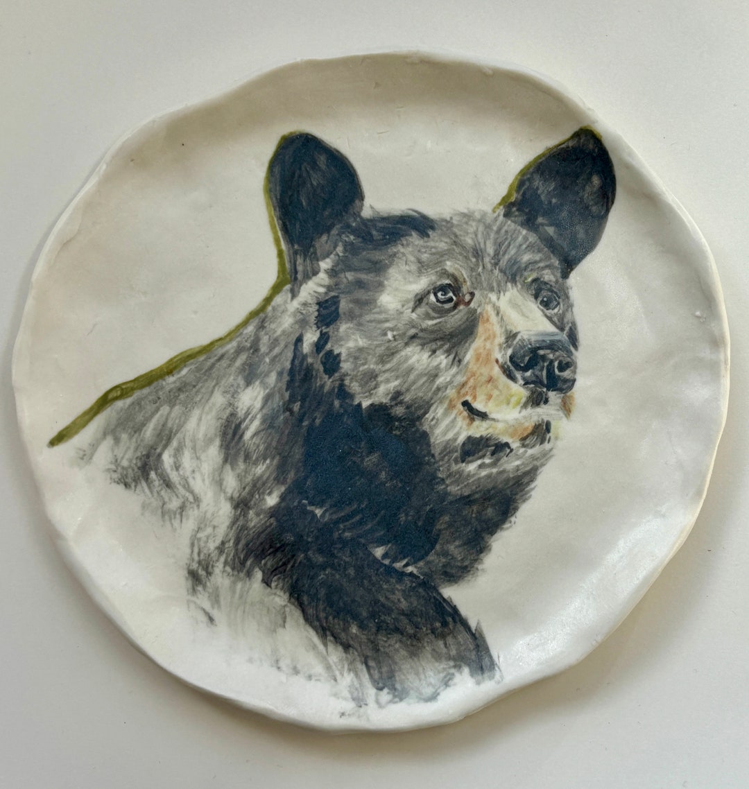 Porcelain Bear Plate - Etsy