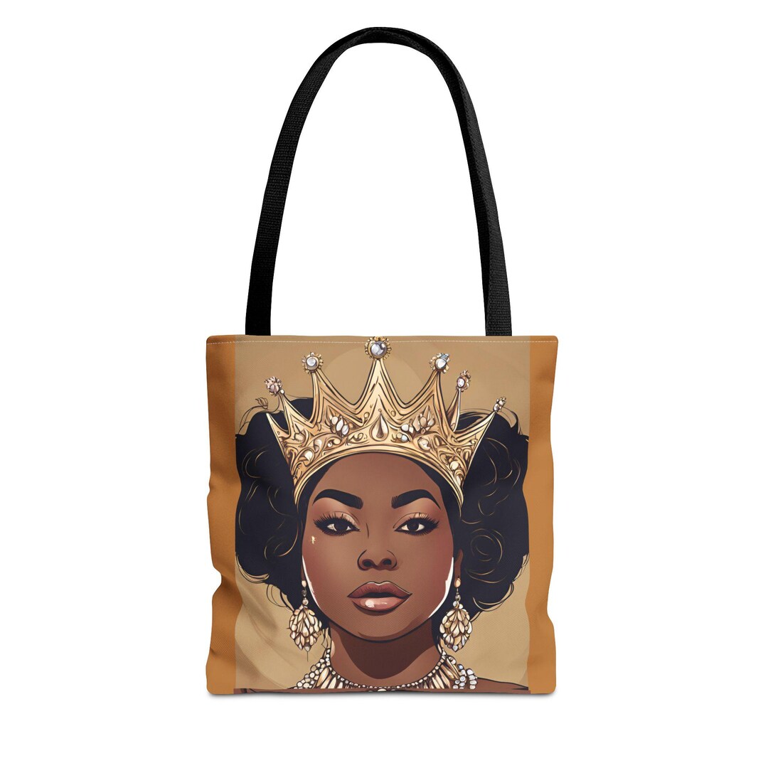 Black Woman Gold Crown Tote Bag - Etsy