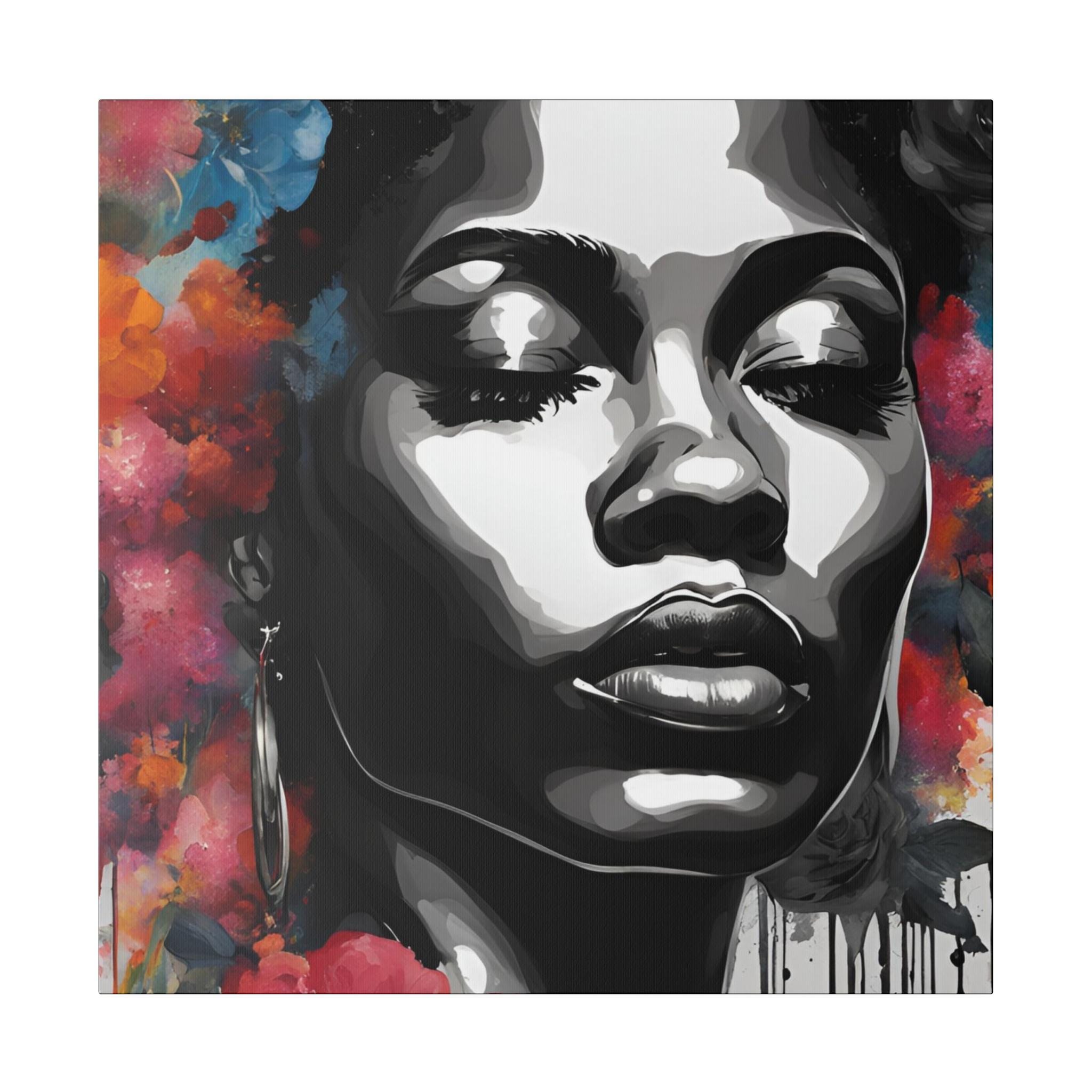 Black Woman Painted Beauty||african America Art| Black Art | Black ...
