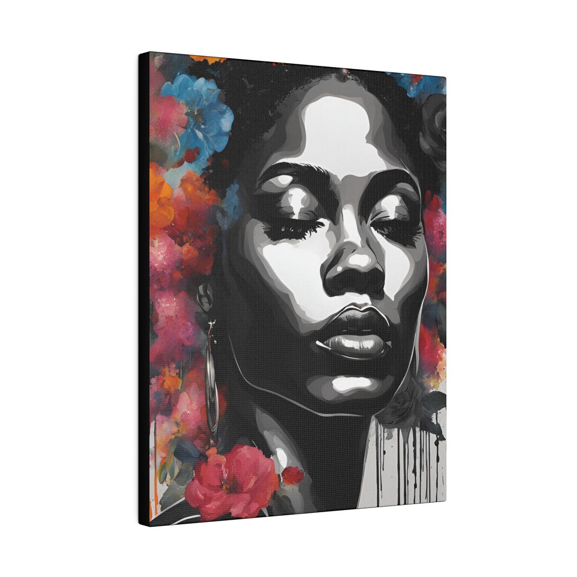 Black Woman Painted Beauty||african America Art| Black Art | Black ...