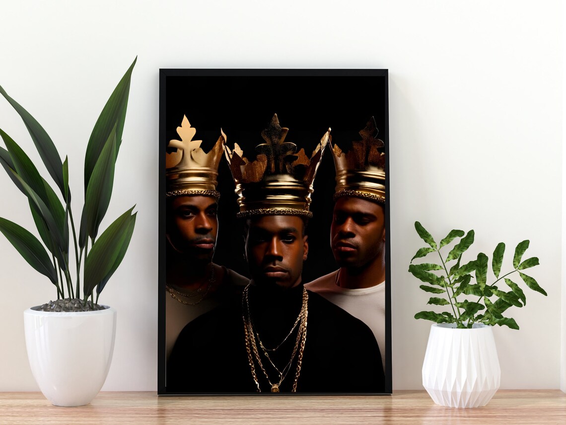 Three King Crown Painting Art Matte Vertical Posters|african America ...