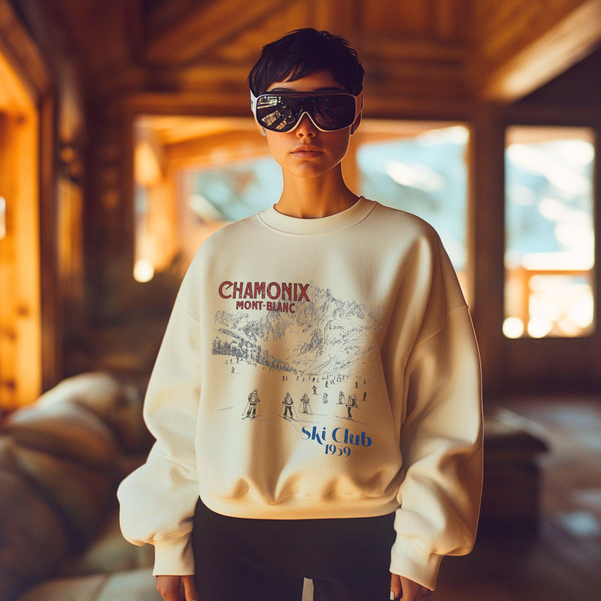 Chamonix France Ski Sweatshirt, Apres Ski Sweatshirt, Cute Ski ...