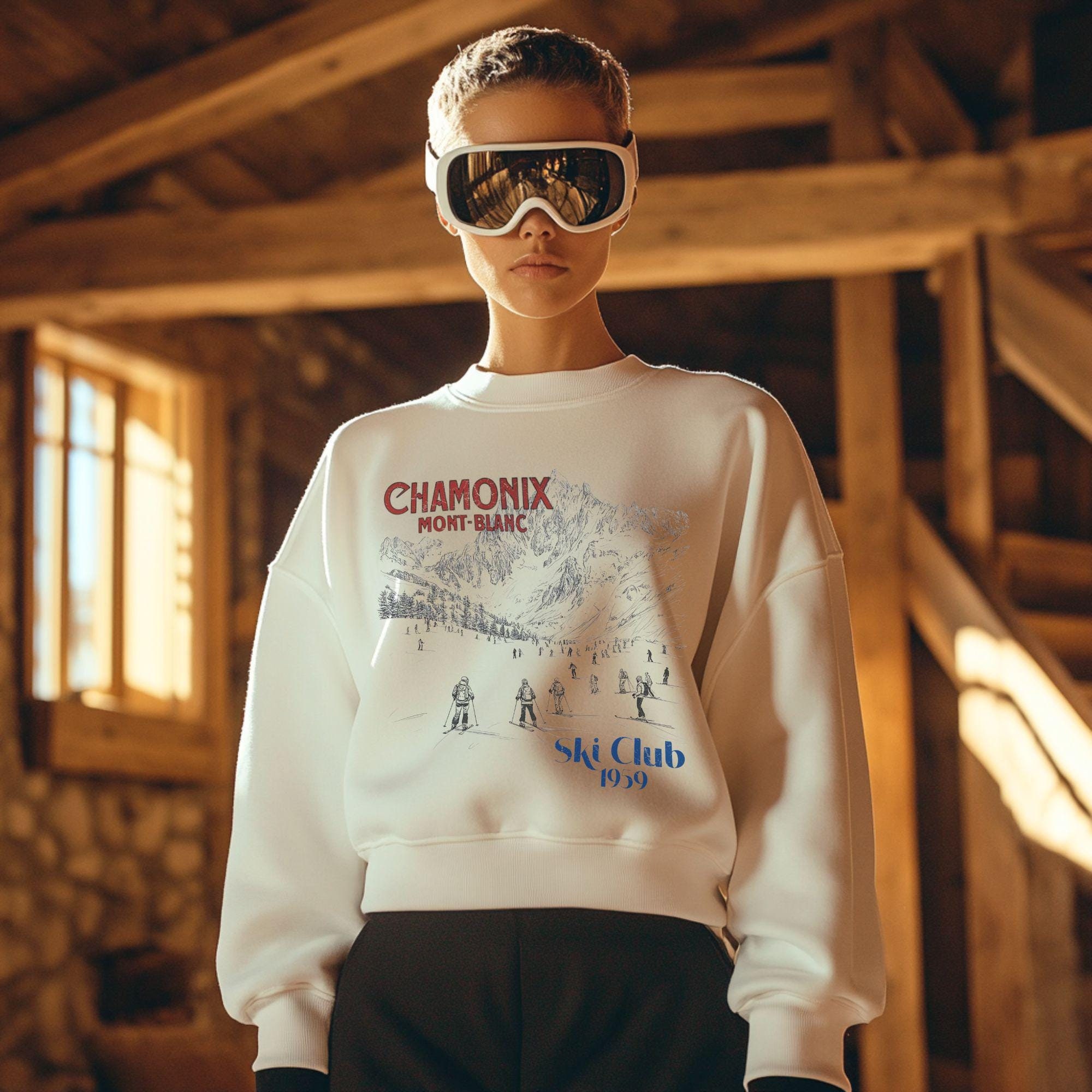 Chamonix France Ski Sweatshirt, Apres Ski Sweatshirt, Cute Ski ...