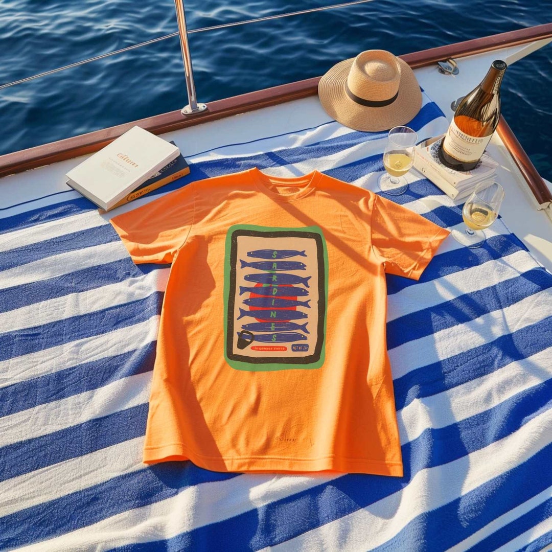 Retro Sardines Shirt, Sardine Tin Shirt, Can of Sardines Tee, Sardinia ...