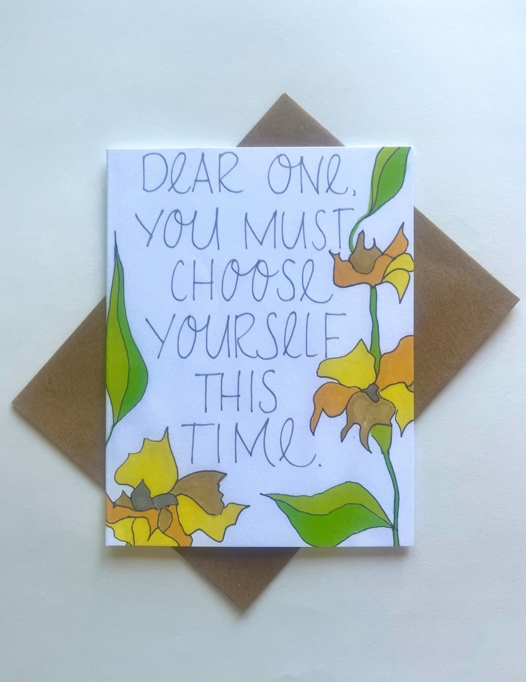Dear One Choose Yourself Greeting Card, Inspirational Words, Supportive ...