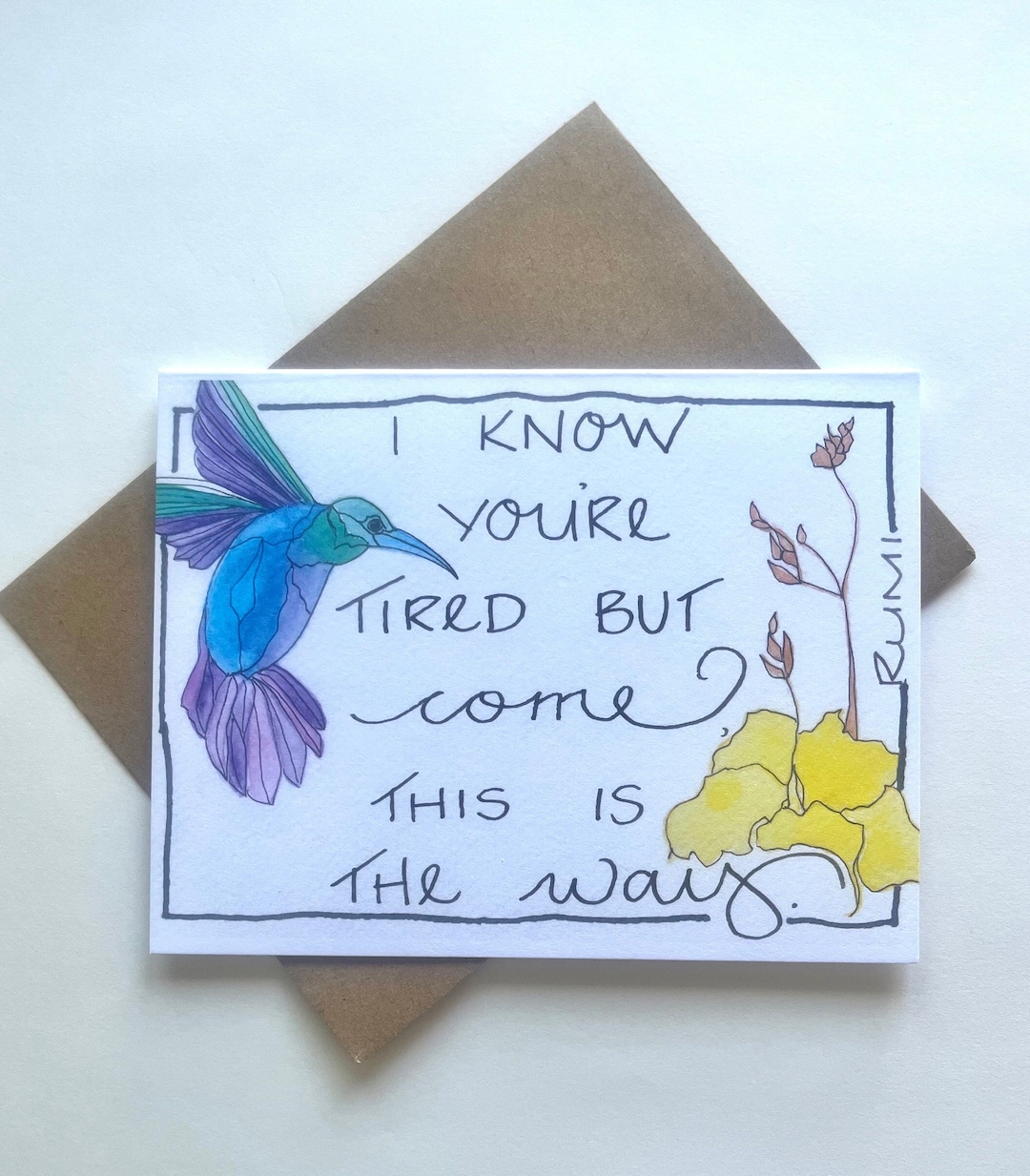 Rumi Quote Greeting Card, Depression Support, Things Can Get Better ...