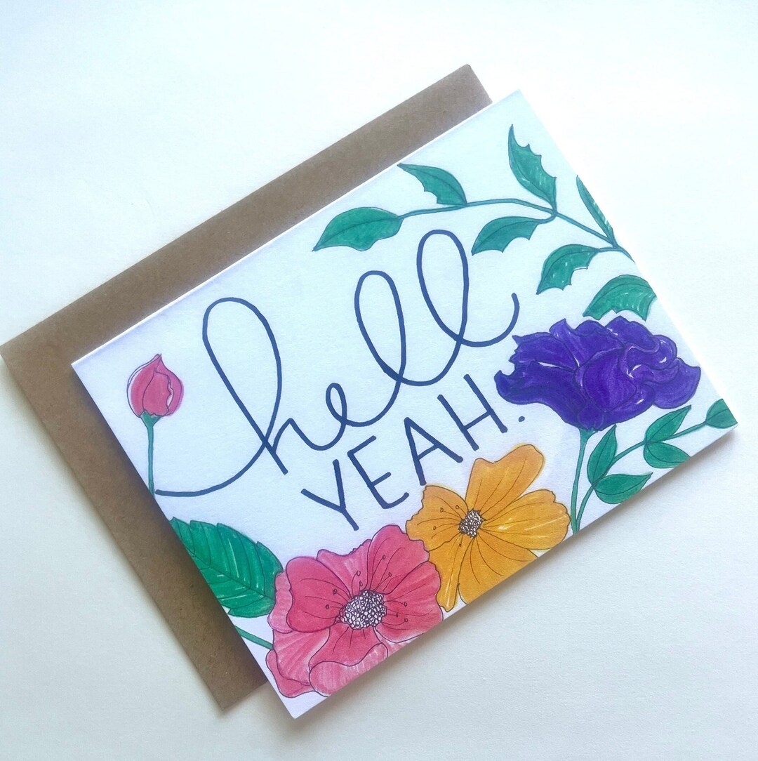Congratulations Card, Celebration Card, Floral Notecard, Proud of You ...