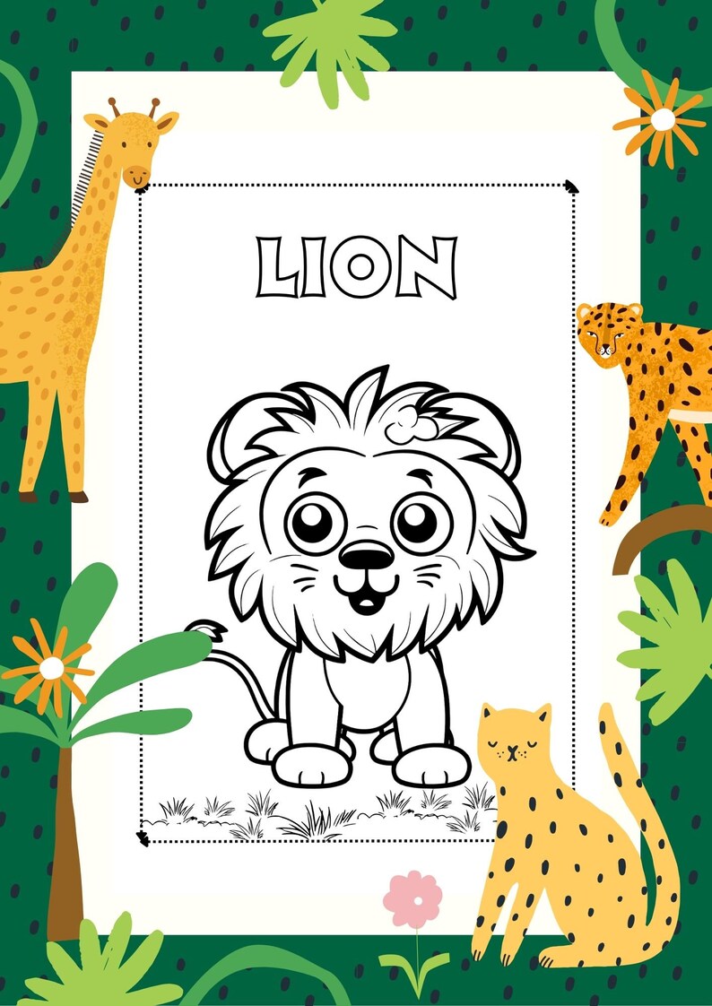 30 Page Printable Coloring Book | Coloring Book | Animal Paint ...