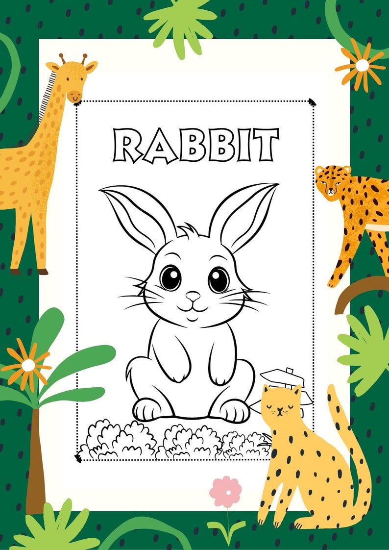 30 Page Printable Coloring Book | Coloring Book | Animal Paint ...