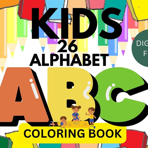 Kids Coloring Book - Etsy