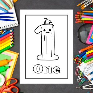 1-10 Printable Coloring Numbers Sheets for Kids | Coloring Pages for ...