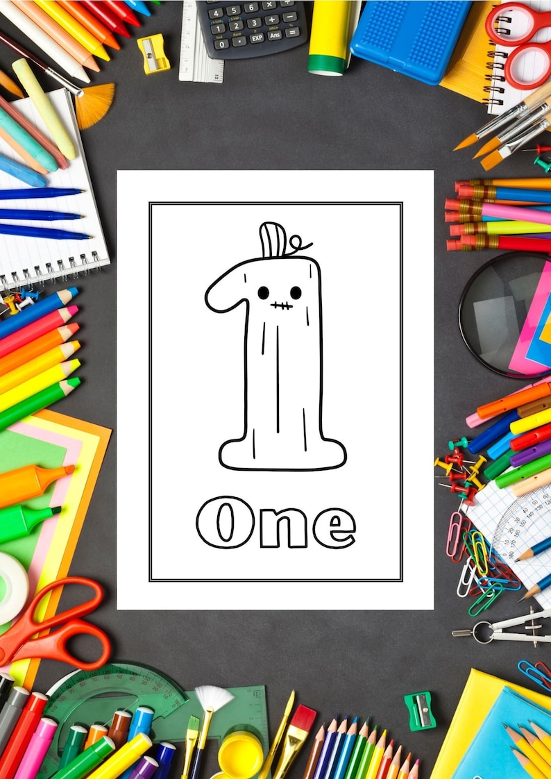 1-10 Printable Coloring Numbers Sheets for Kids | Coloring Pages for ...