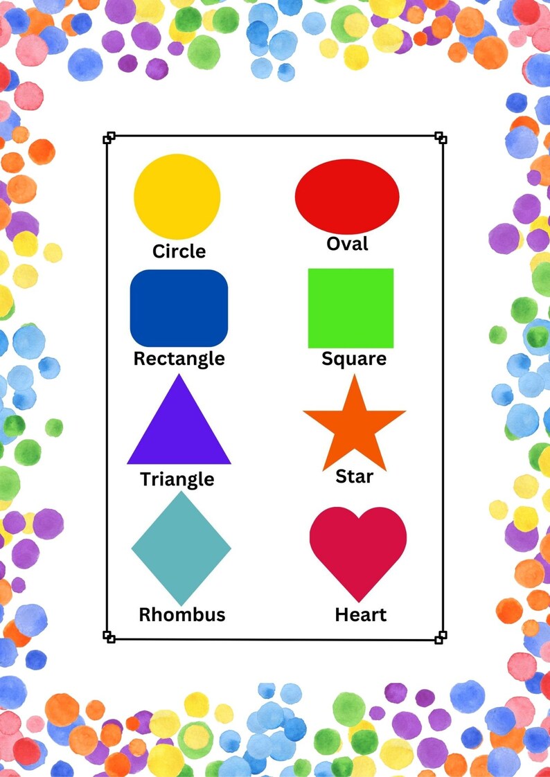 Shape Coloring Pages - Etsy
