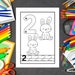 Number Coloring Pages 1-10 - Etsy