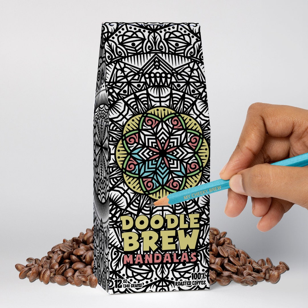 Mandalas Theme Coloring Coffee Box Ground Coffee Coloring Page Coloring ...