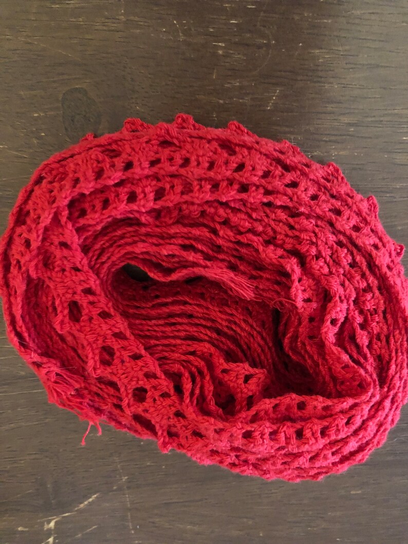 Red Crochet Lace - Etsy