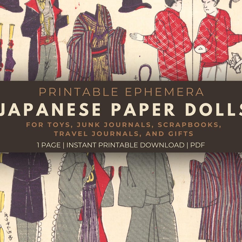 Japanese Paper Dolls - Etsy