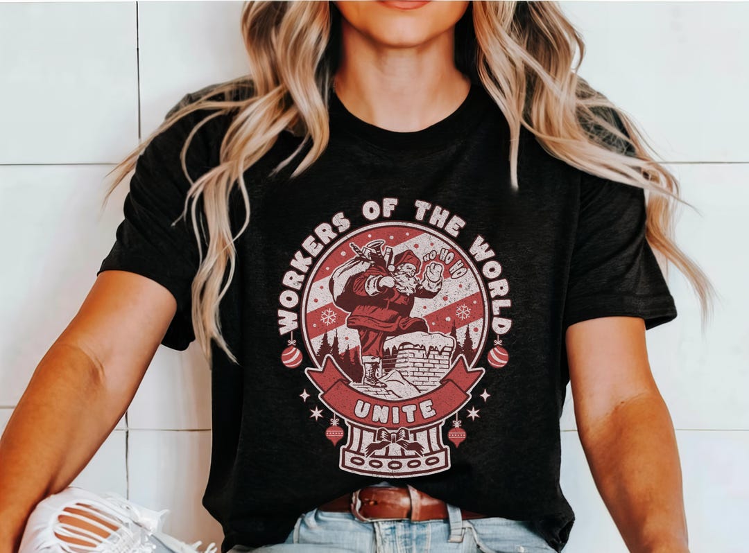 Karl Marx Christmas Socialist Santa Shirt, Workers of the World Unite ...